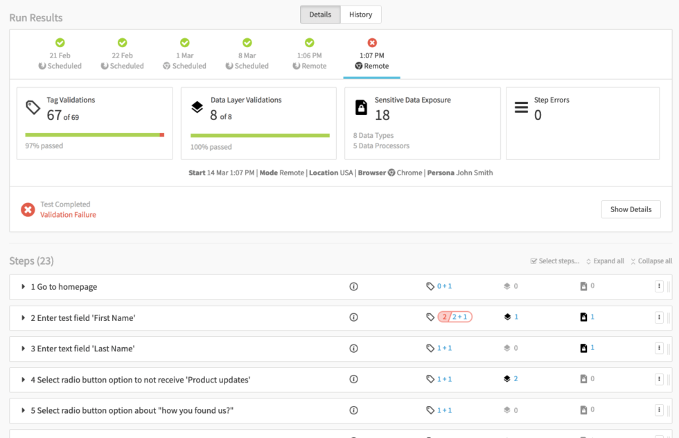 Web Analytics Testing Qa And Monitor Web Tags Datatrue